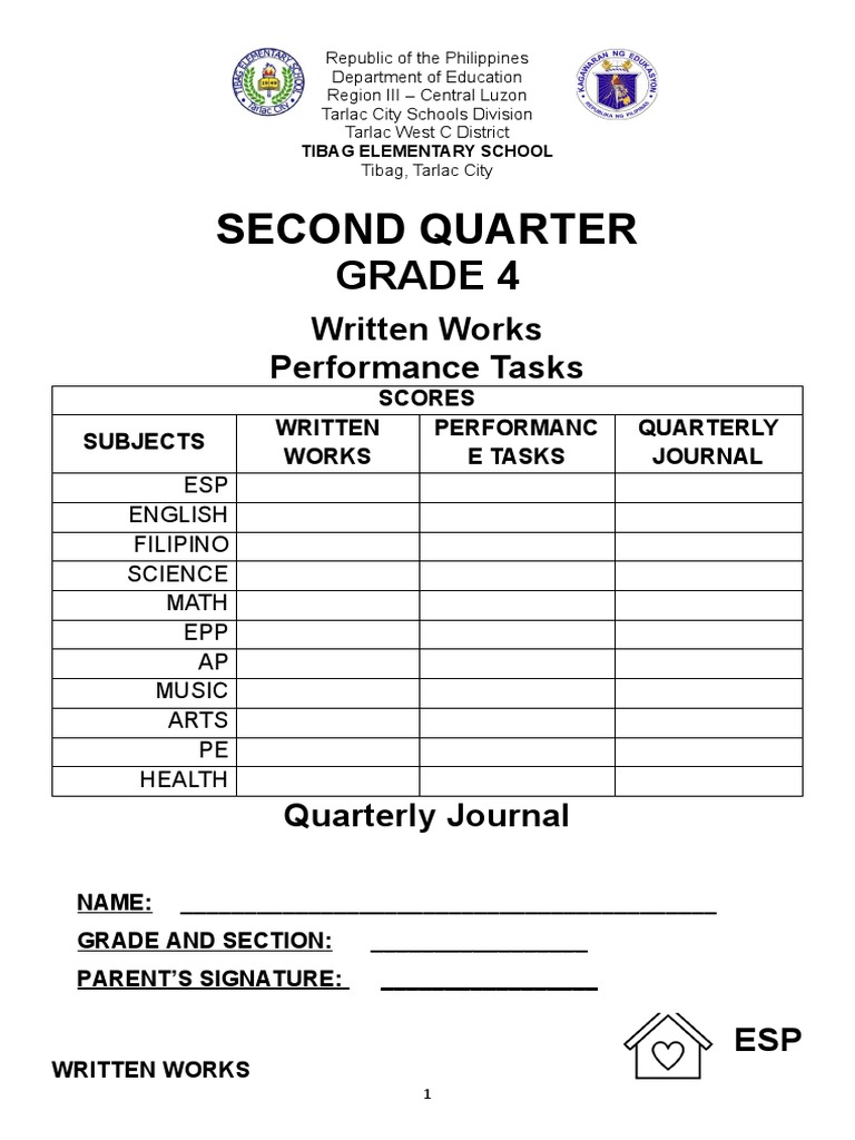 Second Quarter-Gr4-Ww-Pt-With-Answer-Key | PDF | Noun