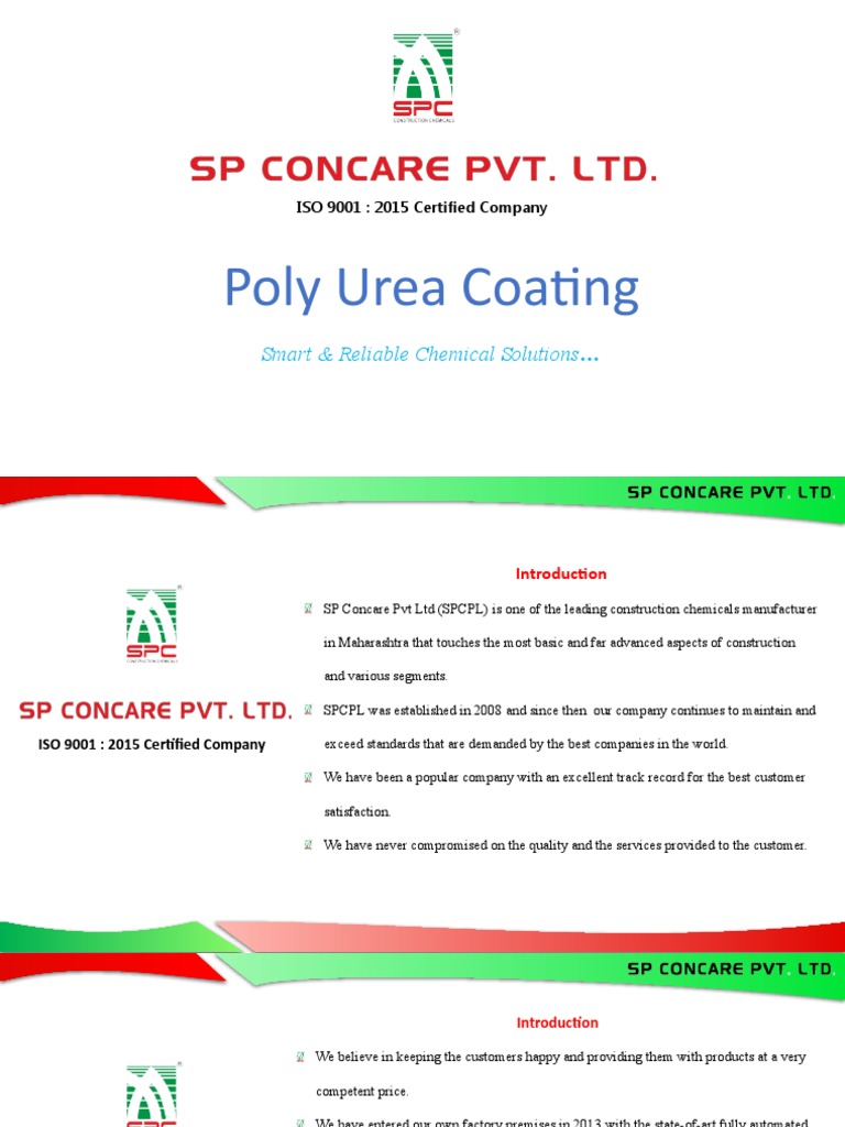 Poly Urea Coating: Smart & Reliable Chemical Solutions | PDF | Concrete ...