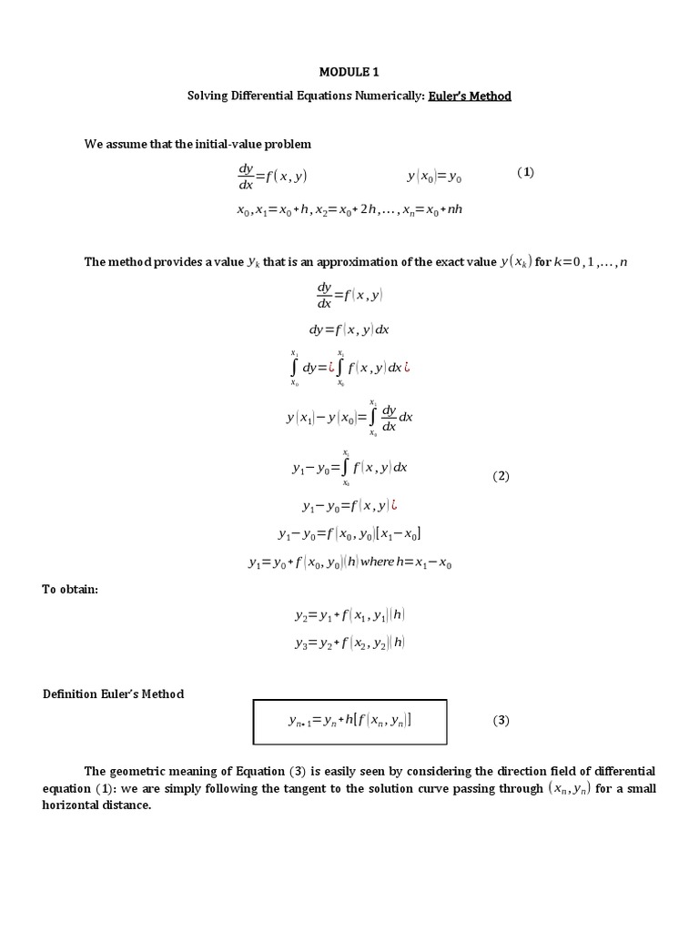 MODULE-1 | PDF | Differential Equations | Equations