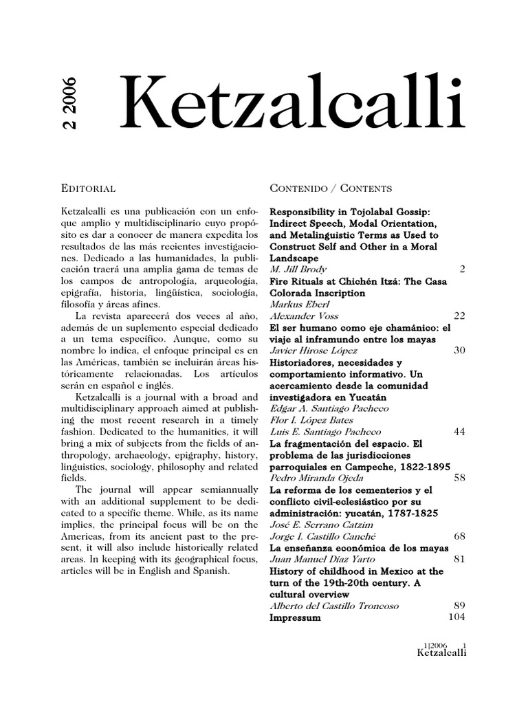 071 05 2006 UHH Ketzalcalli-2 CasaColorada | PDF | Mesoamérica | Guatemala