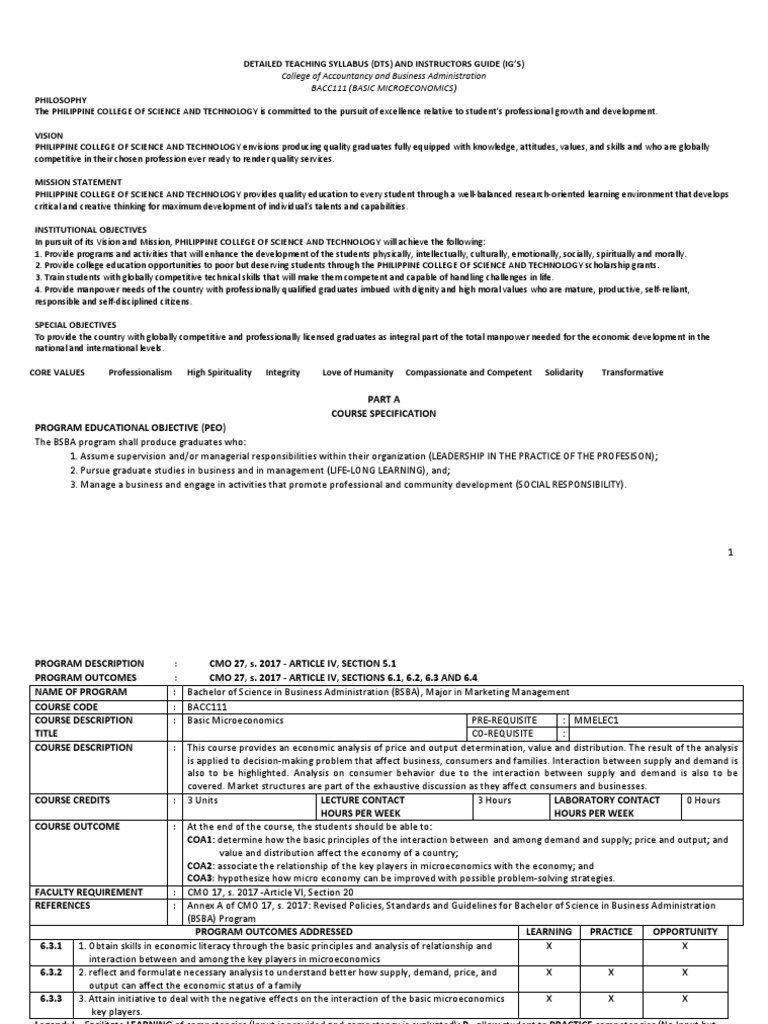 Basic Microeconomic - Syllabus | PDF | Microeconomics | Elasticity ...