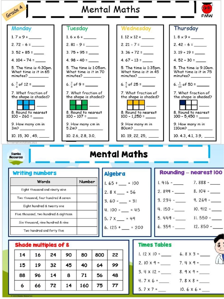Mental Maths | PDF