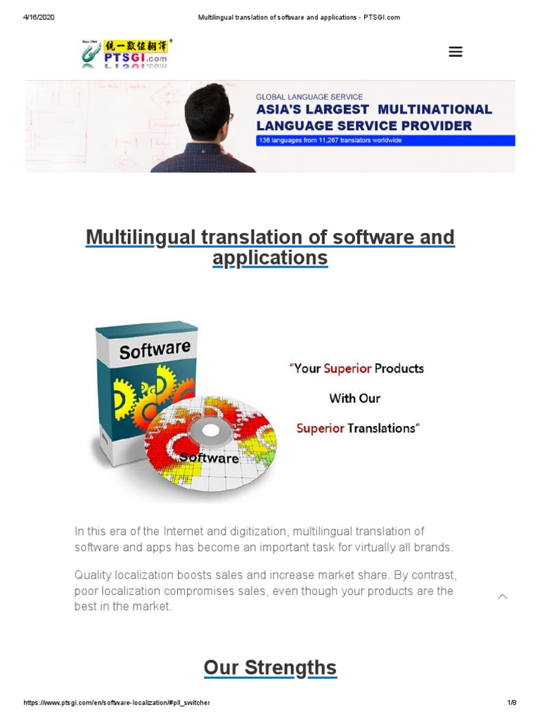 Multilingual Software Localization Services | PDF | Application ...