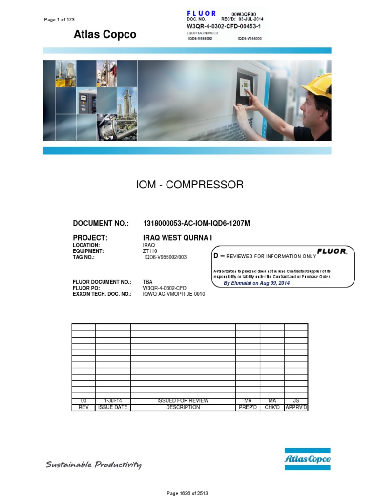 Atlas Copco - Compressor | PDF | Valve | Pump