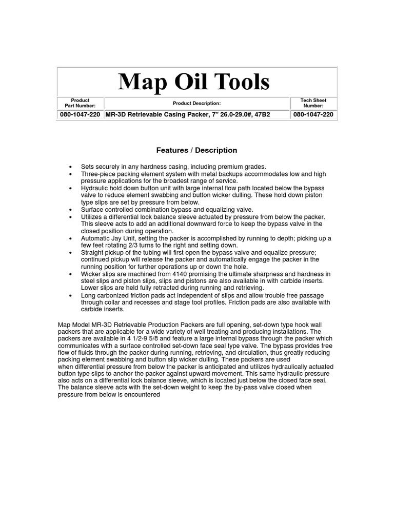 Map R3 Packer | PDF | Valve | Mechanical Engineering