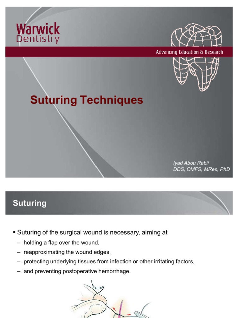 Suturing Tools and Techniques | PDF | Surgical Suture | Surgery