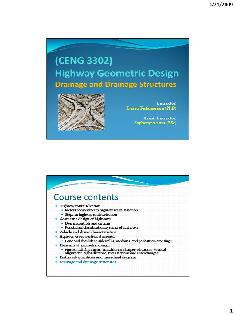 Highway Drainage Structures Overview | PDF | Drainage Basin | Surface ...