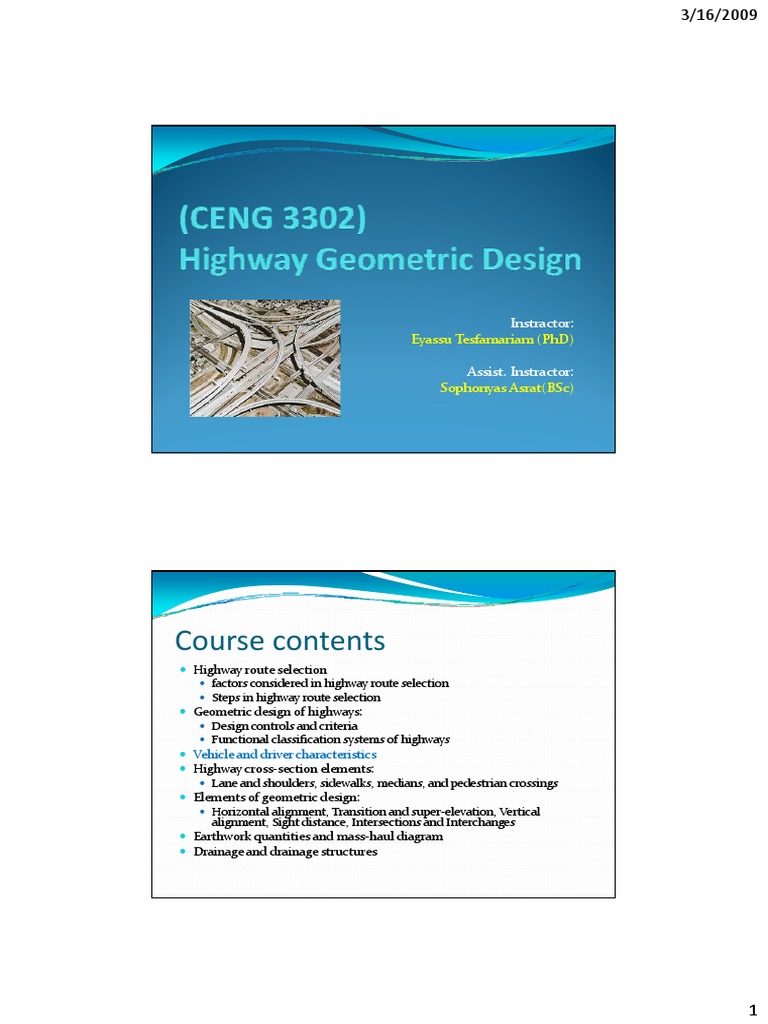 Vehicle Performance, Driver & Traffic Characteristics | PDF | Traffic ...