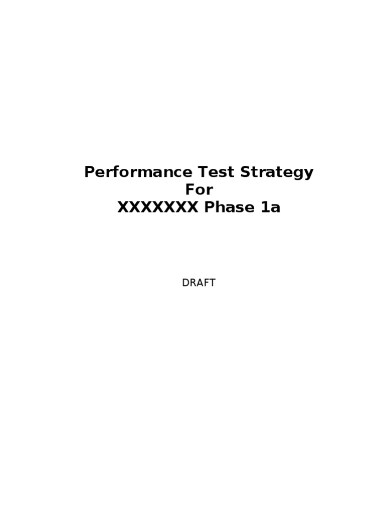 DRAFT Performance Test Strategy | PDF | Scripting Language | Microsoft ...
