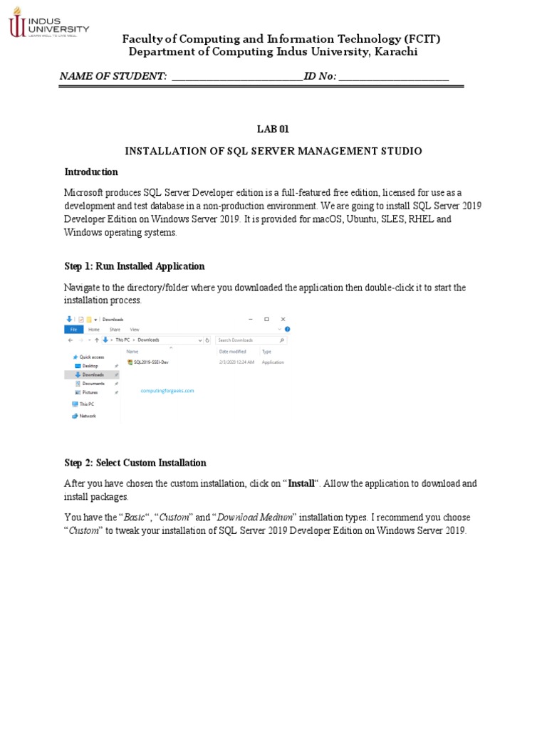 Lab No 1 | PDF | Microsoft Sql Server | Databases Lab No 1 | PDF | Microsoft Sql Server | Databases