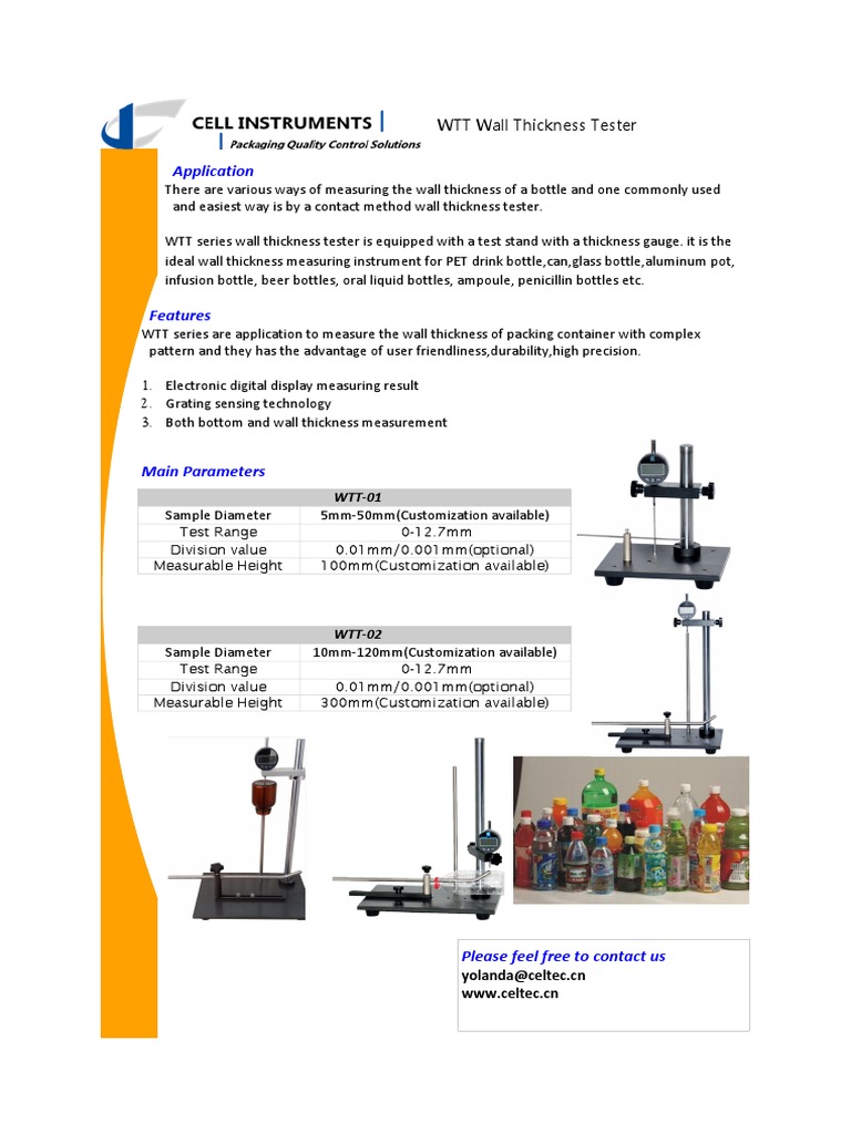 WTT Wall Thickness Tester | PDF