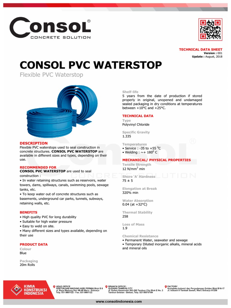Brosur WATERSTOP CONSOL | PDF | Welding | Construction