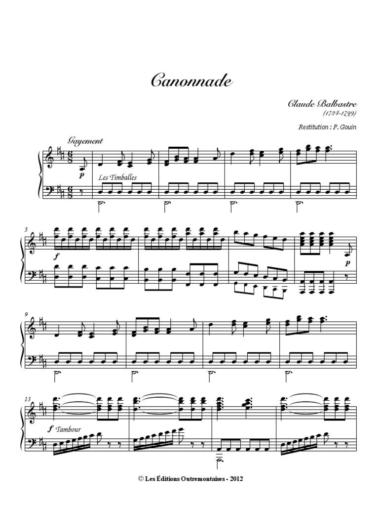 Balbastre Canonnade | PDF