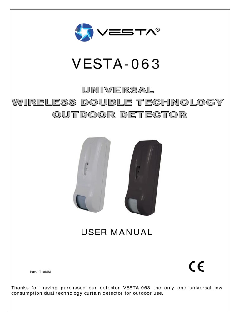 Vesta 063 Manual | PDF | Sensor | Transmitter