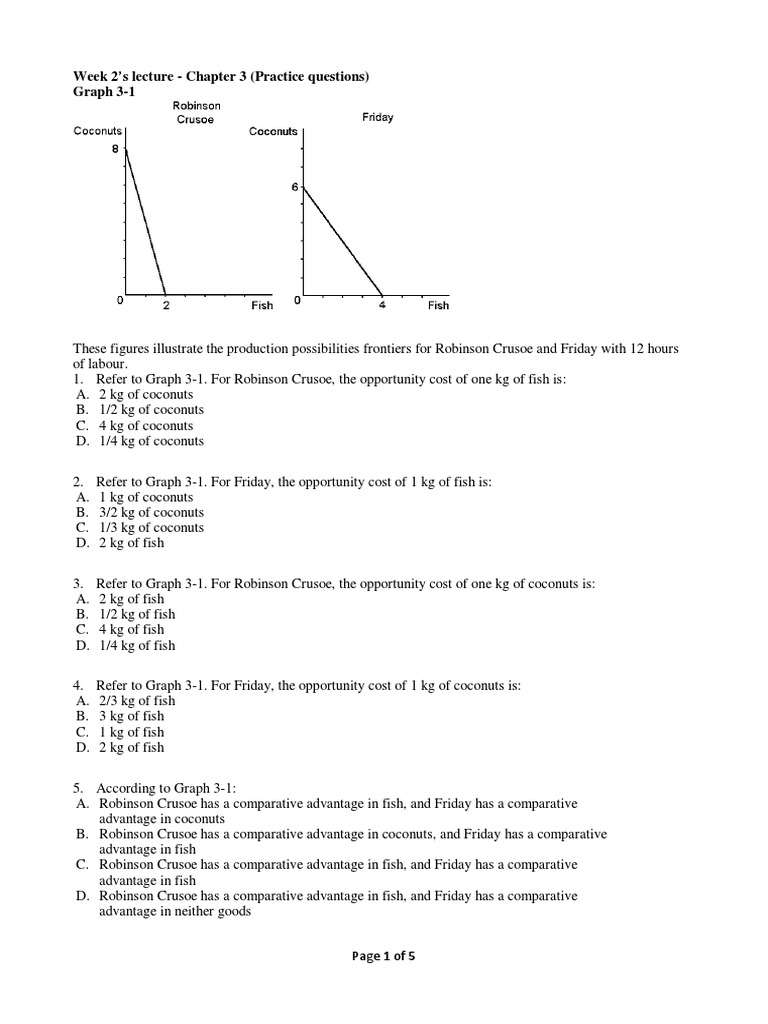 Aruba's Production Possibilities Frontier | PDF | Comparative Advantage ...