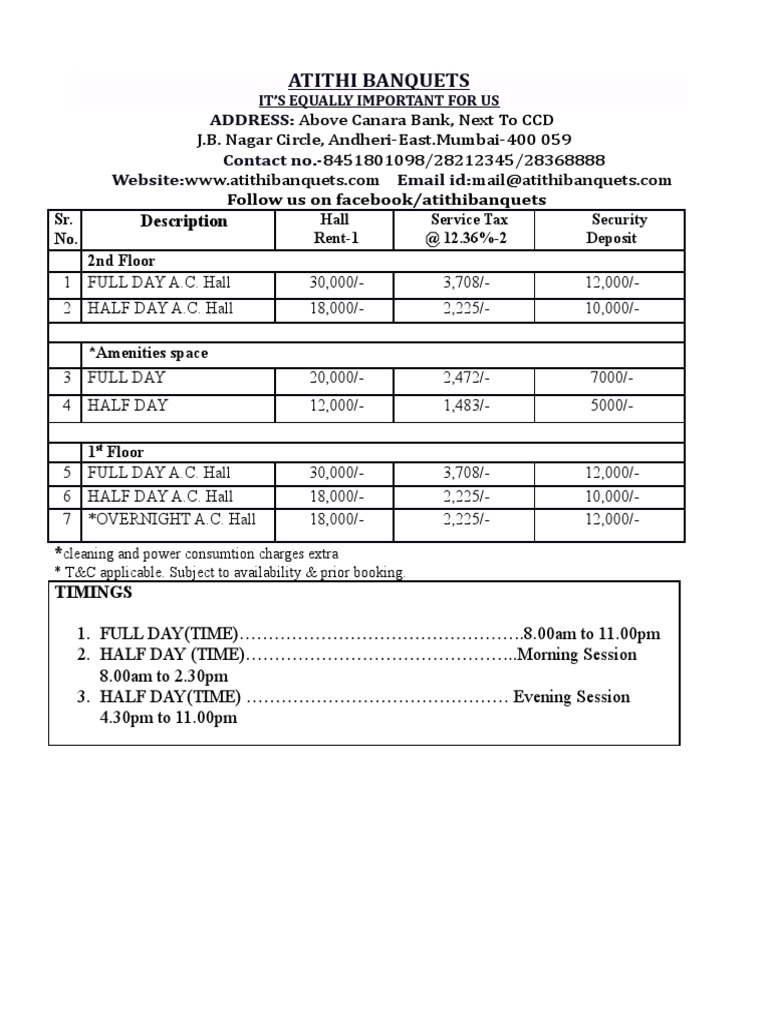Description: Atithi Banquets | PDF | Economies | Payments