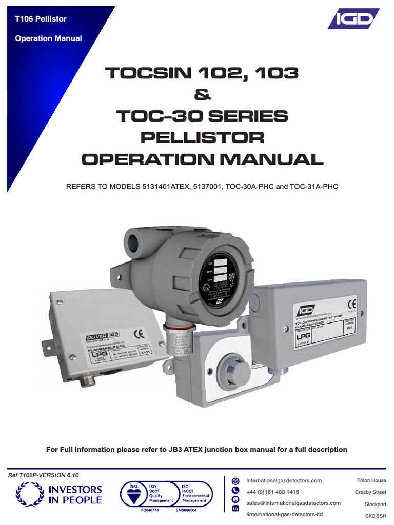 Addressable Pellistor Instructions V6.1 | PDF | Catalysis | Chemistry
