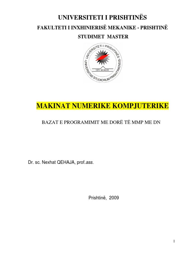 Makinat Numerike Kompjuterike | PDF