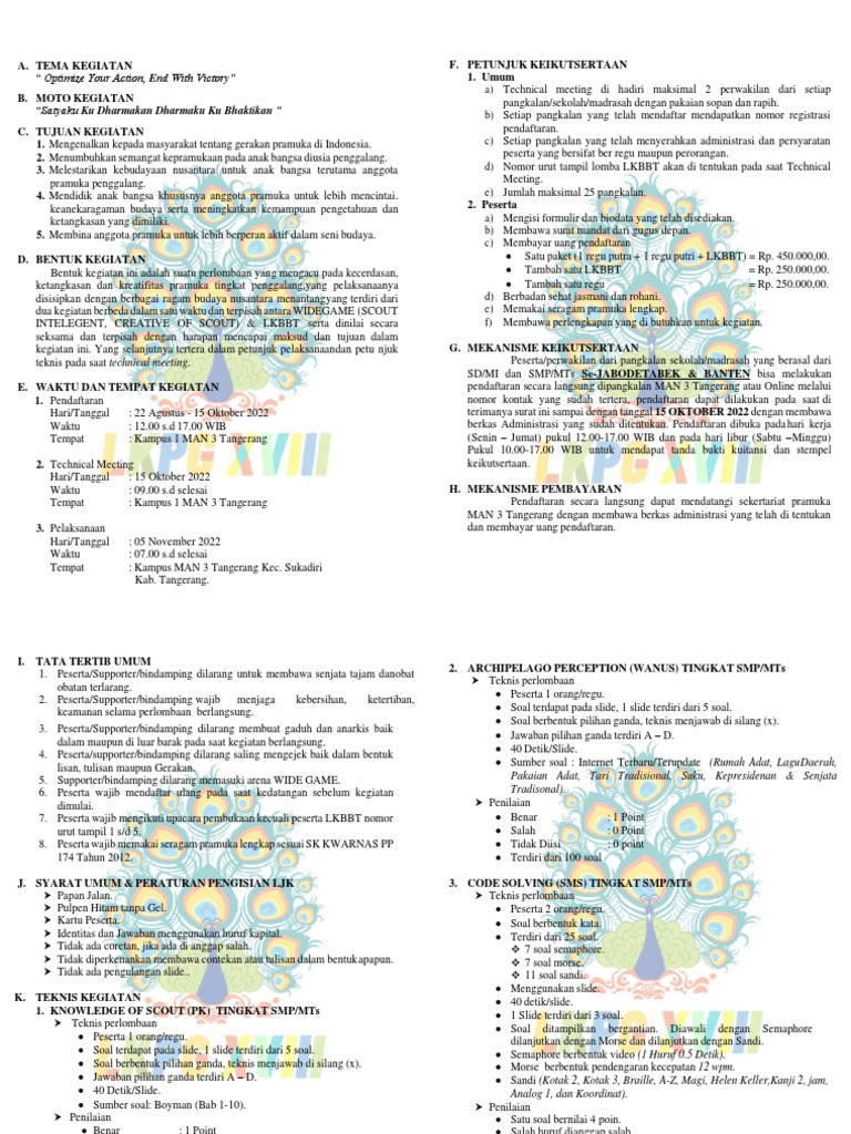 Juknis LKPG XVIII SMP Dan MTs-1 Bner | PDF