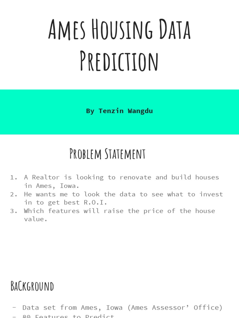 Ames Housing Data Prediction | PDF | Law