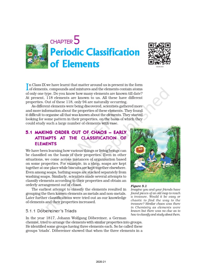 NCERT Books For Class 10 Science Chapter 5 Periodic Classification of ...