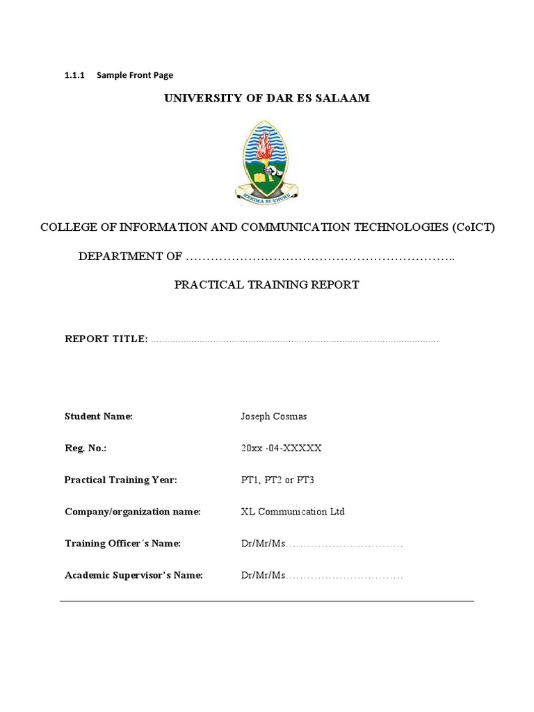 Sample PT Front Page | PDF