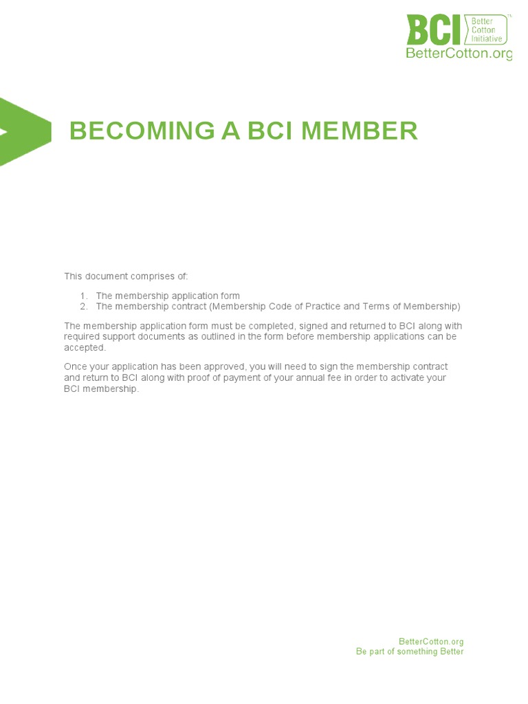 BCI Membership Application Form - Civil Society June 2020 | PDF ...