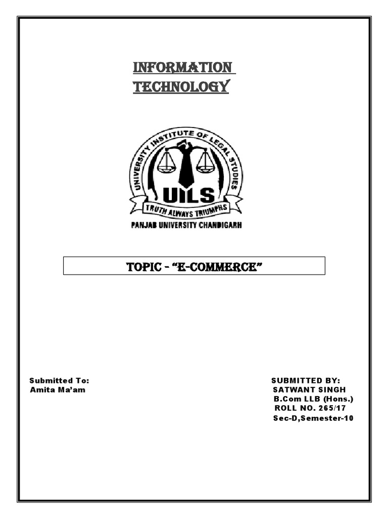 E Commerece Pdf E Commerce Offer And Acceptance