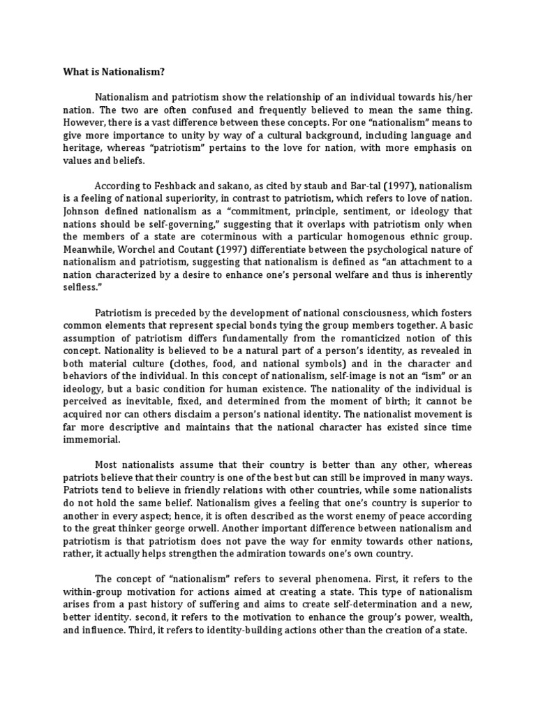 What Is Nationalism | PDF | Nationalism | Identity (Social Science)