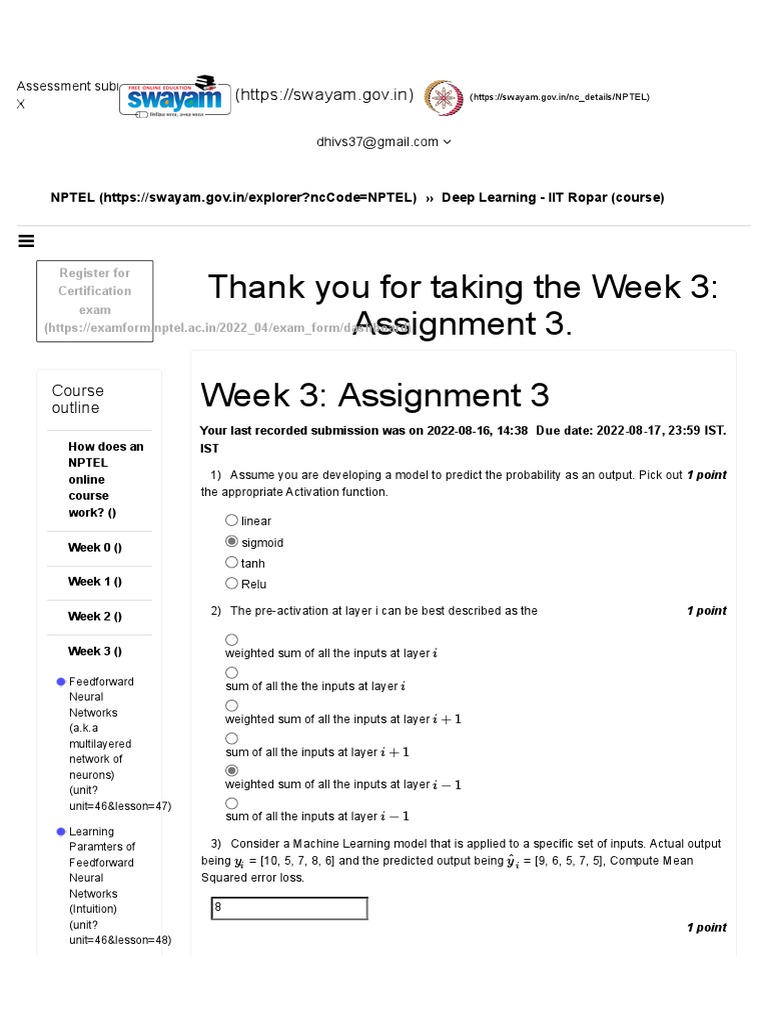 Thank You For Taking The Week 3: Assignment 3. Week 3: Assignment 3 | PDF | Statistics ...