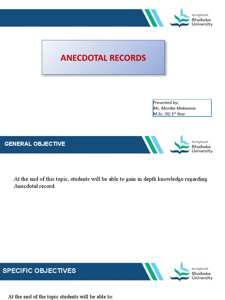 Anecdotal Record | PDF | Behavior | Educational Assessment