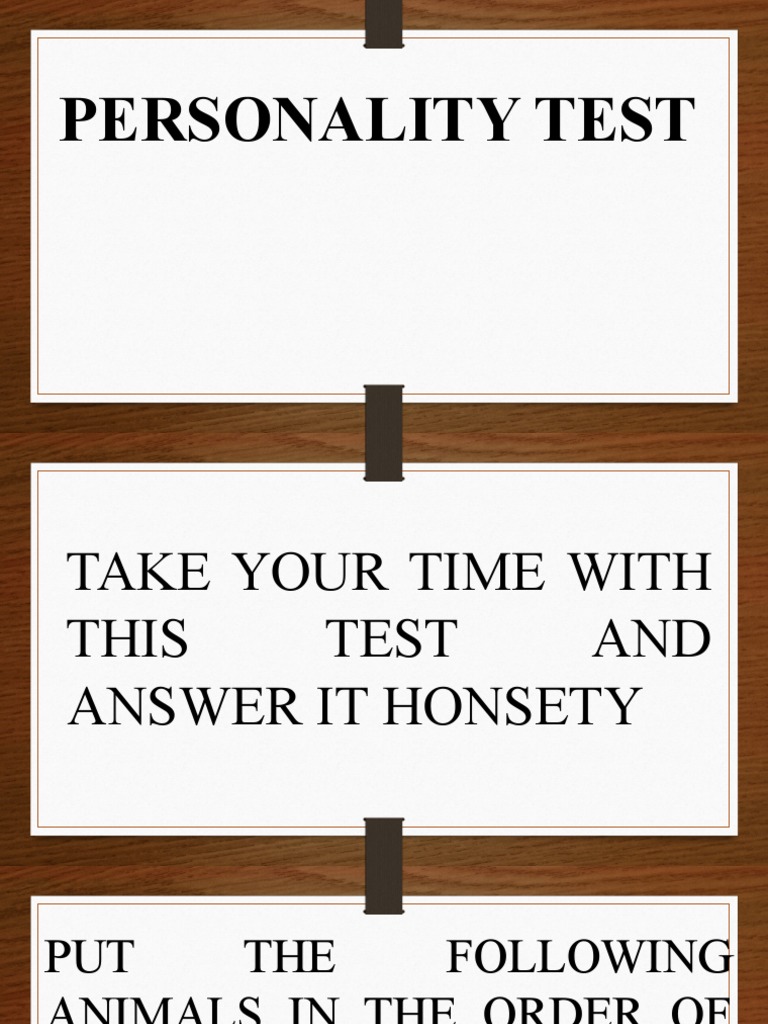 Personality Test | PDF