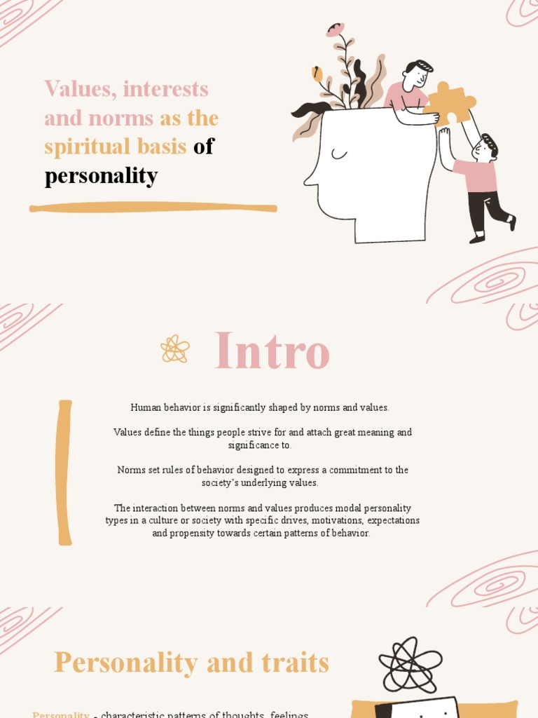 Values, Interests and Norms As The Spiritual Basis of Personality | PDF ...