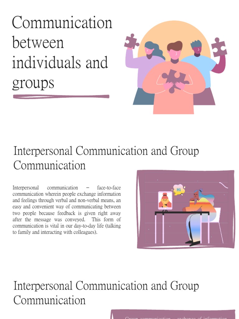 Communication Between Individuals and Groups | PDF | Communication ...