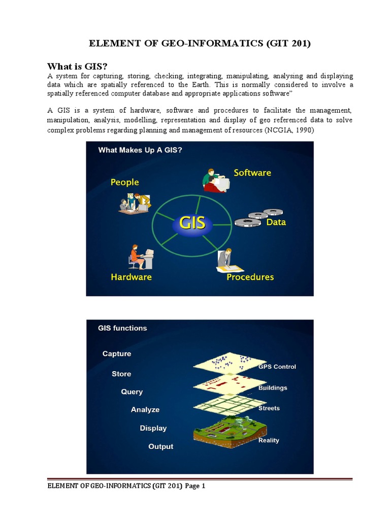ELements of Geoinformatics | PDF | Geographic Information System | Spatial Analysis