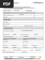 Request To Change Bank Details Form | PDF | Banks | Debit Card