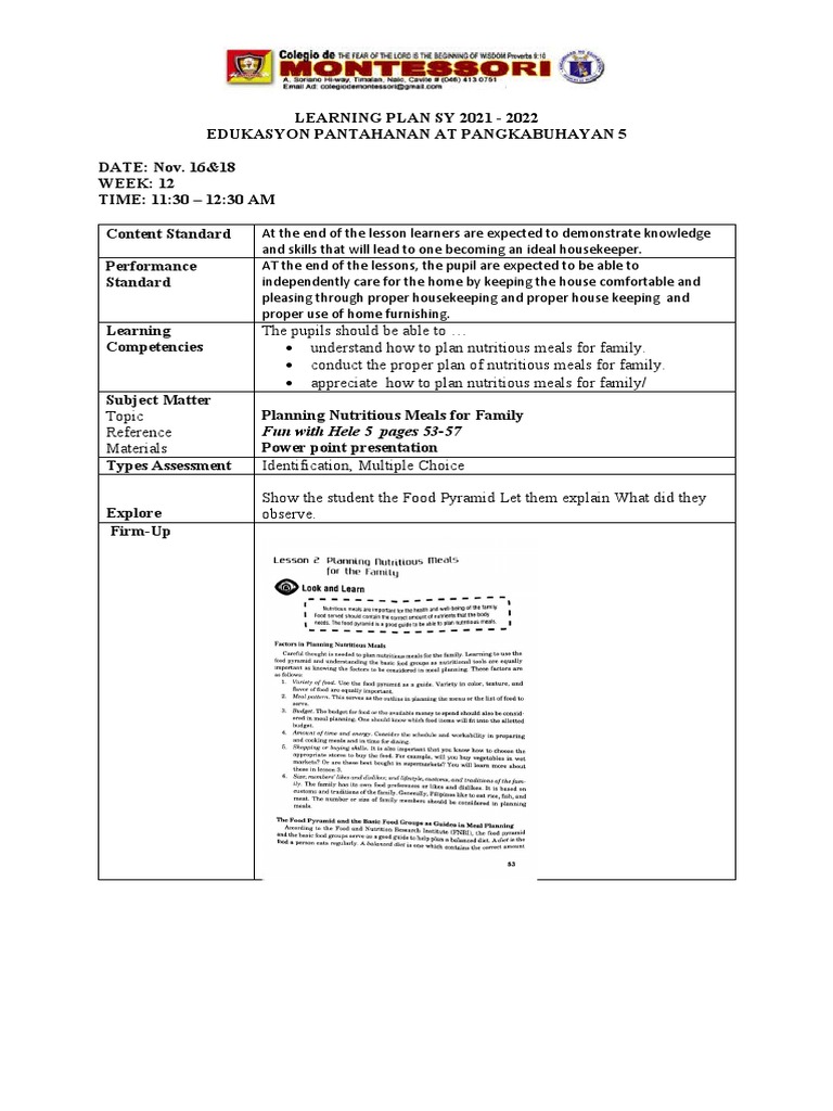 LP Epp 5 Quarter 1 Week 12 | PDF