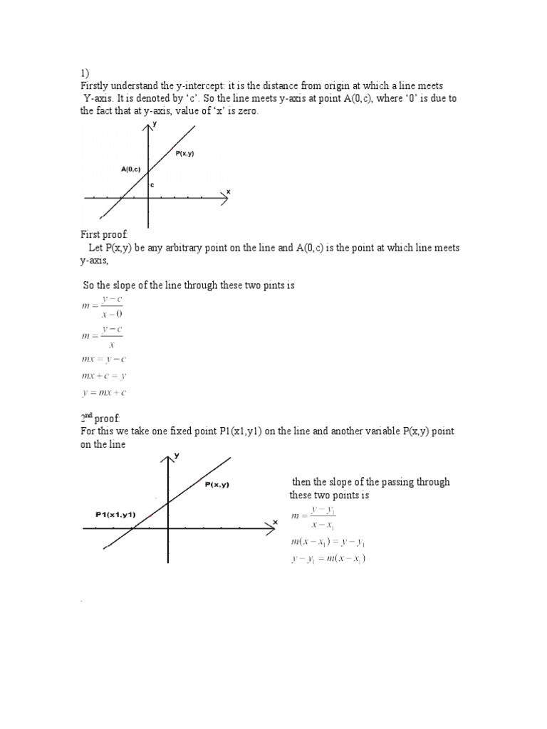 Line Equations (Proof) | PDF