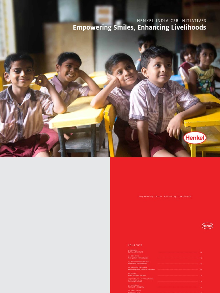 Henkel India CSR Initiatives Coffee Table Book | PDF | Corporate Social ...