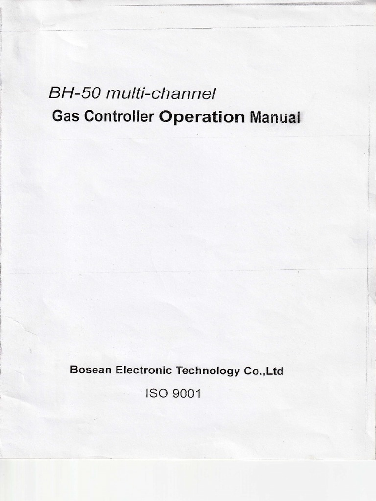 BH-50 Multi-Channel Gas Controller Manual | PDF | Sensor | Electrical ...