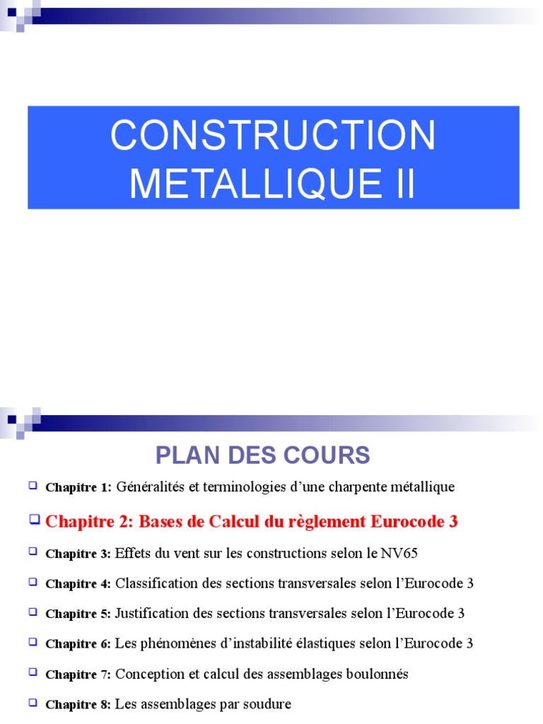 Bases de Calcul de l'EC3 | PDF | Résistance des matériaux | Déformation ...
