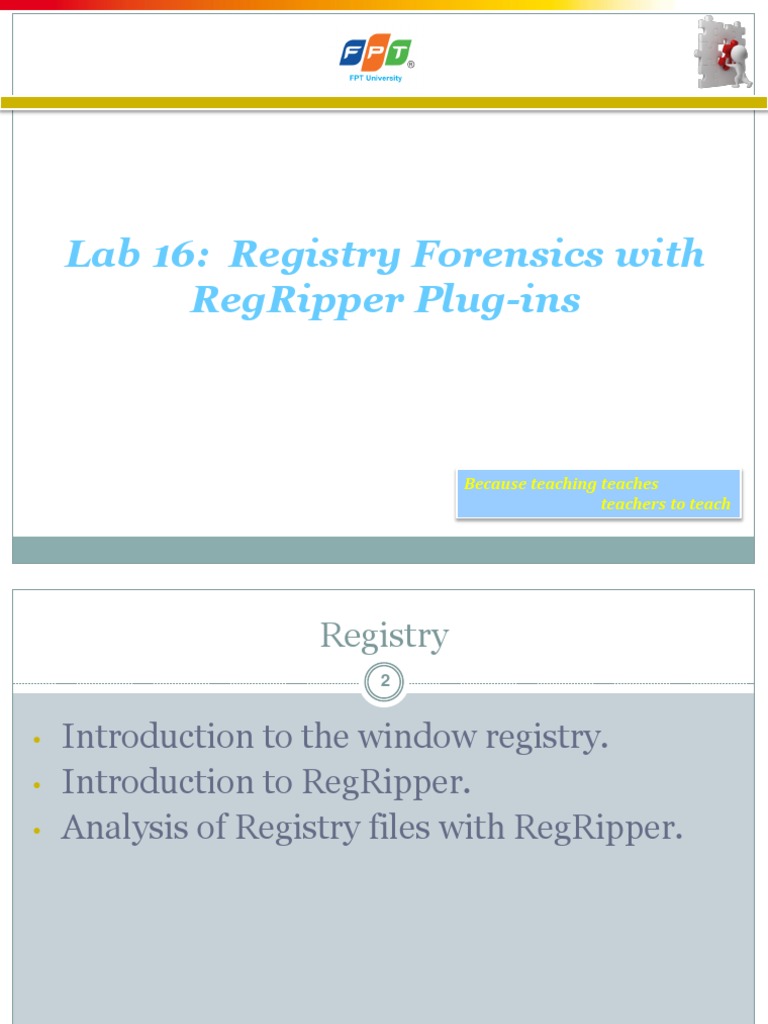Lab 16: Registry Forensics With Regripper Plug-Ins: Because Teaching ...