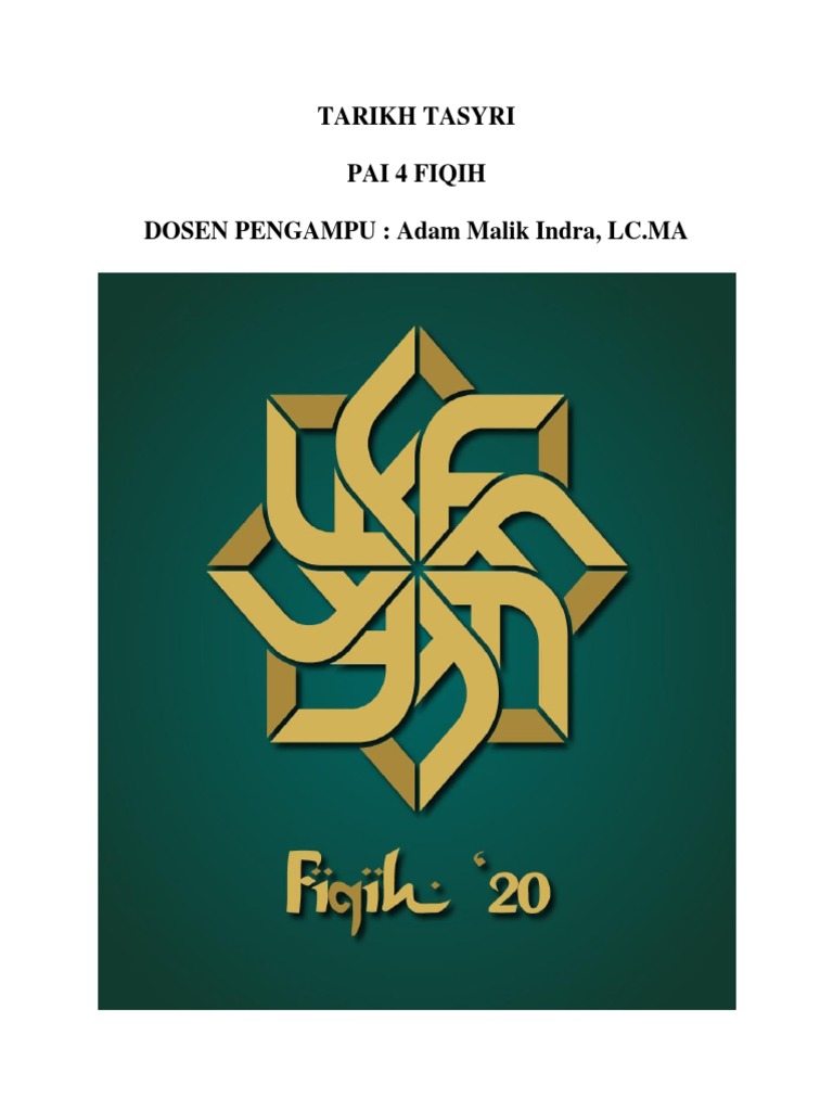 Tarikh Tasyri Pai 4 Fiqih | PDF