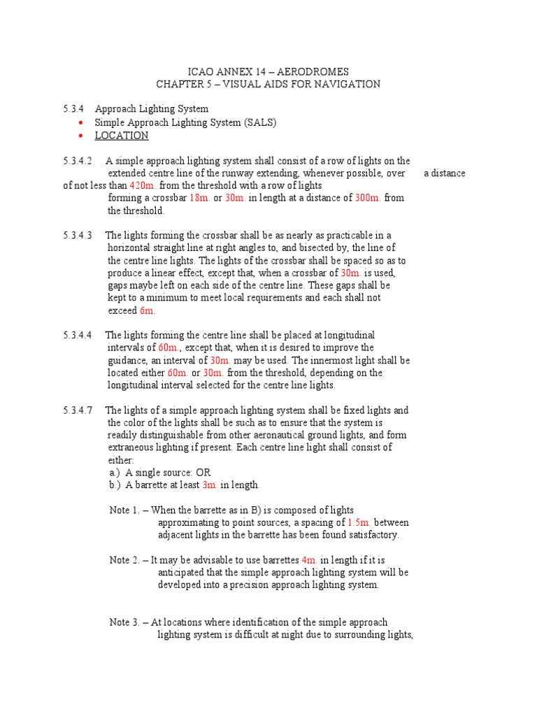 ICAO Annex 14: Visual Aids Overview | PDF | Runway | Aerospace Engineering