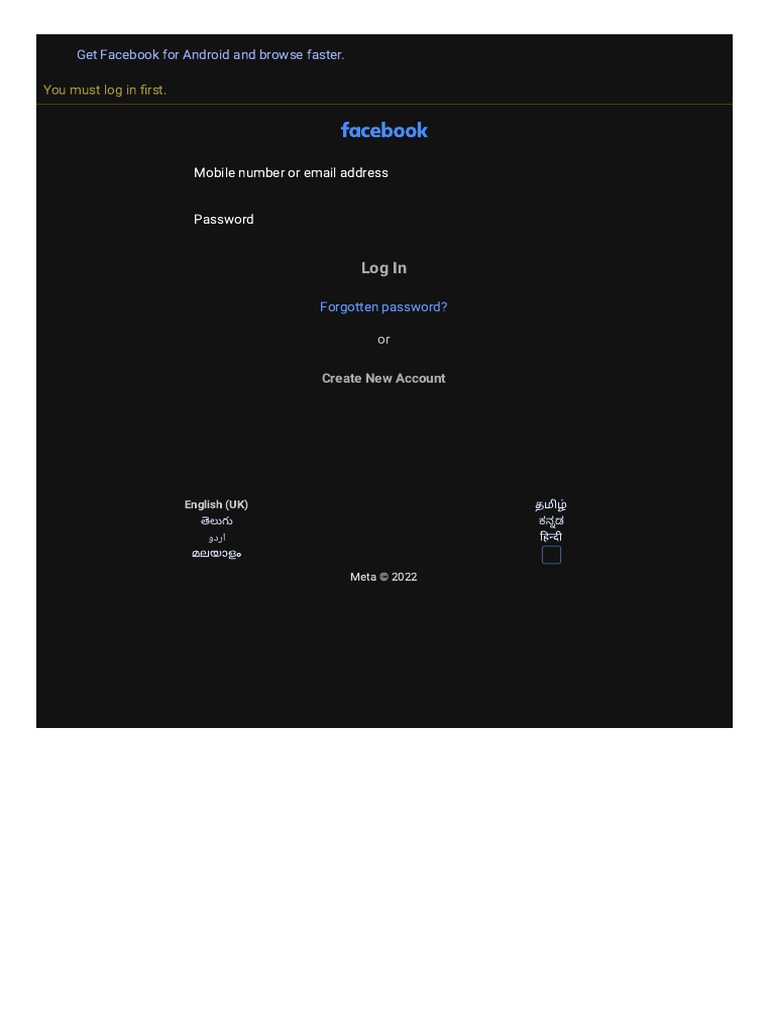 Log in To Facebook - Facebook | PDF