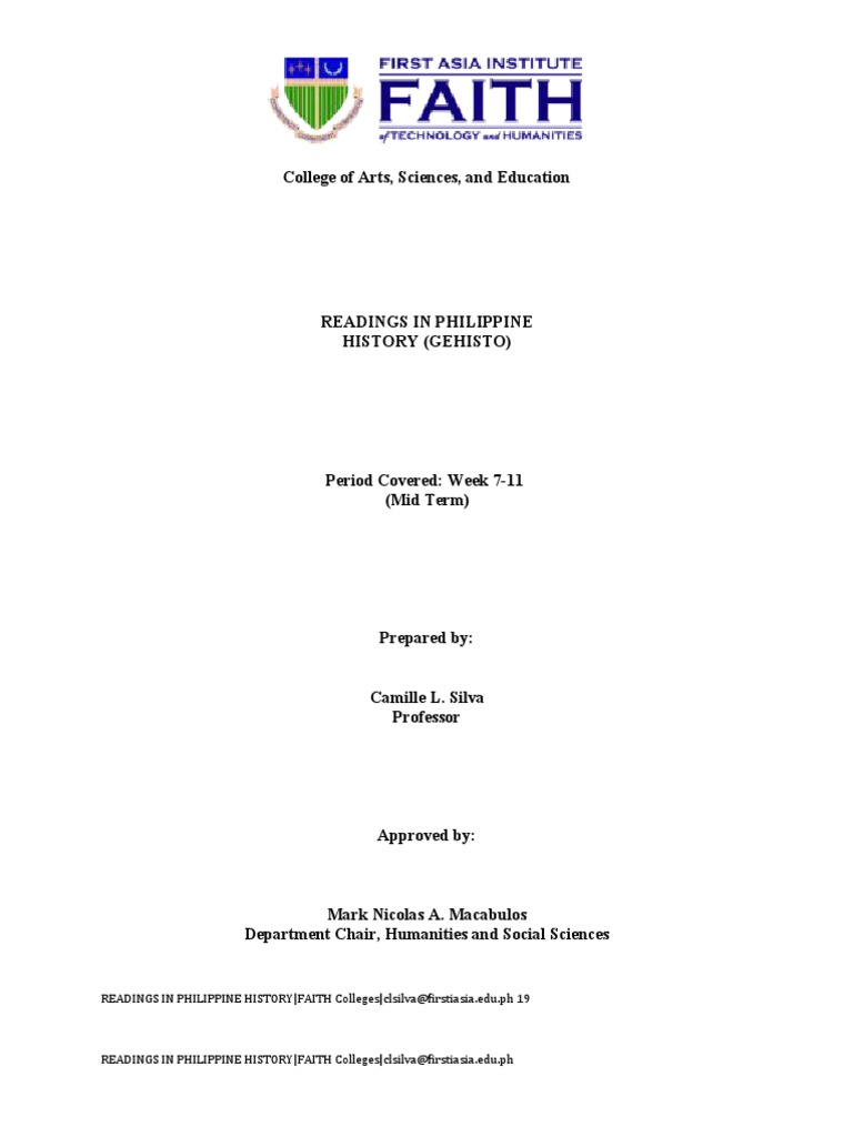 GEHISTO MIDTERM Lesson 1 | PDF