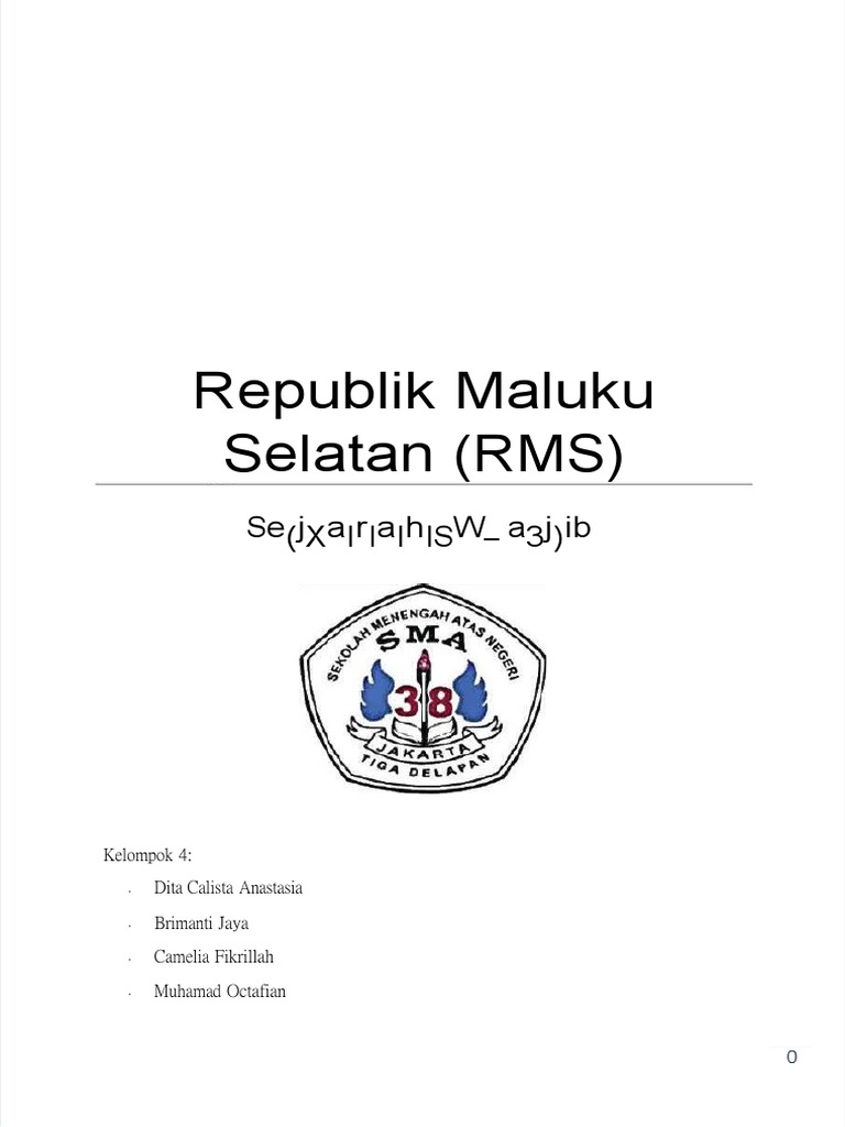 Peran Belanda dalam RMS Maluku Selatan | PDF