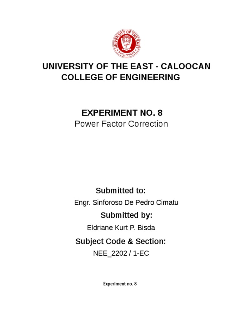 Nee2202 Bisda Experiment 8 | PDF | Electromagnetism | Electronic ...