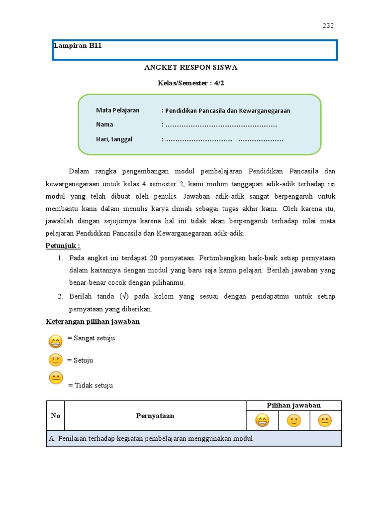 Angket Siswa Kel 8 | PDF