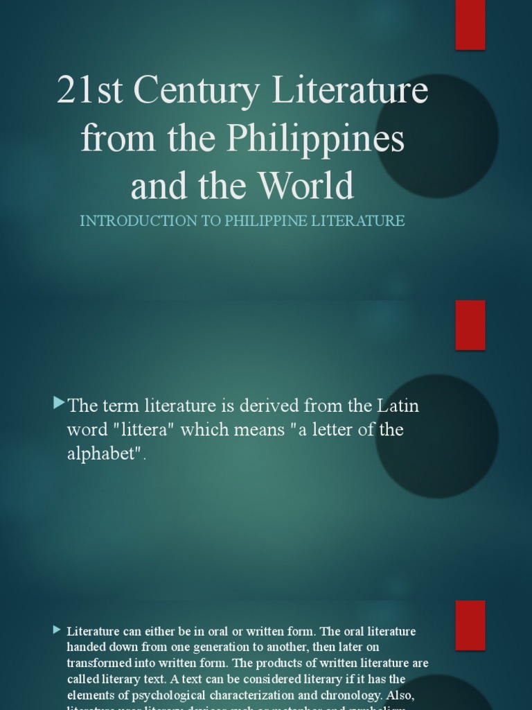 21st Century Literature From The Philippines and The World ...